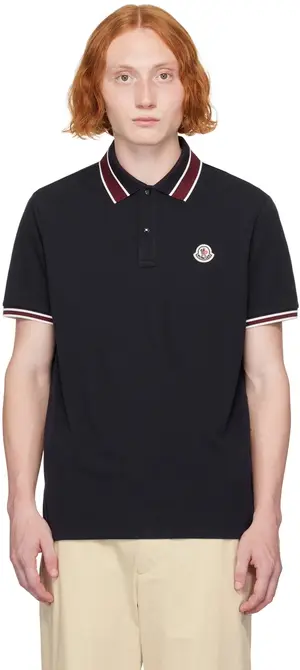 トップス MONCLER navy polo shirt Women's Short sleeved polo | MONCLER | 24S